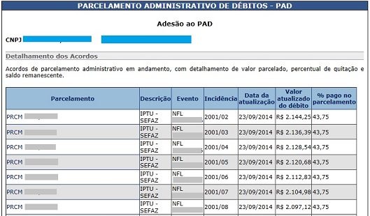 Parcelamento Administrativo de Débitos
